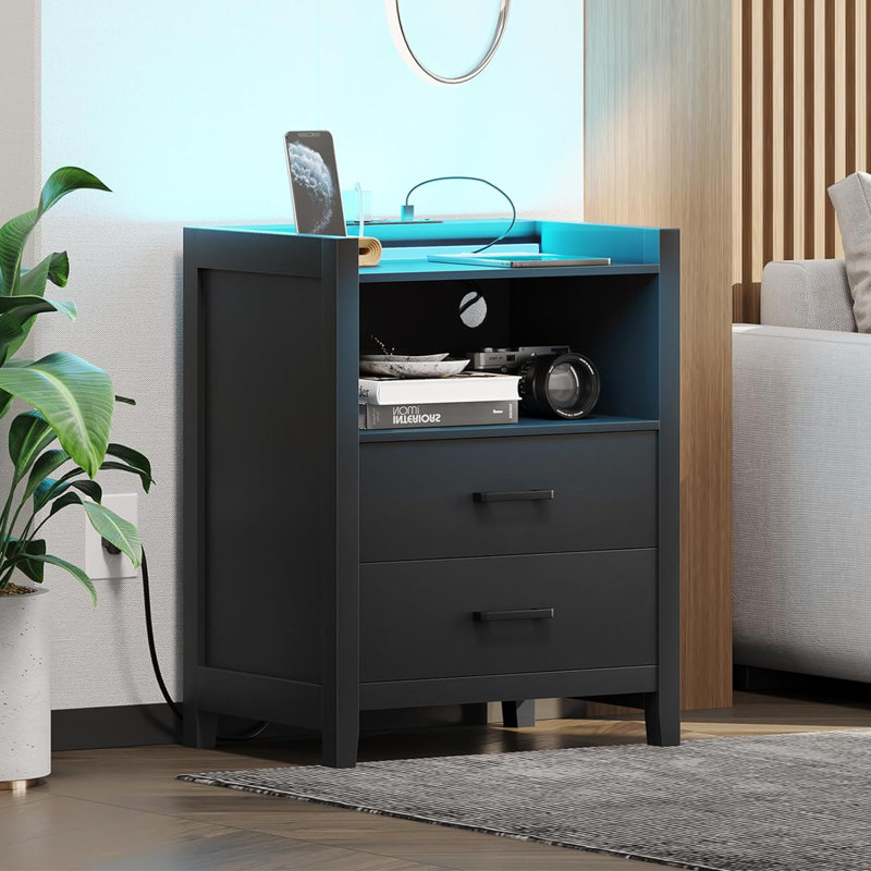 Black nightstand wayfair store